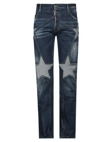 Dsquared2 Jeans In Cotton, Elastane, And Calfskin - Blue
