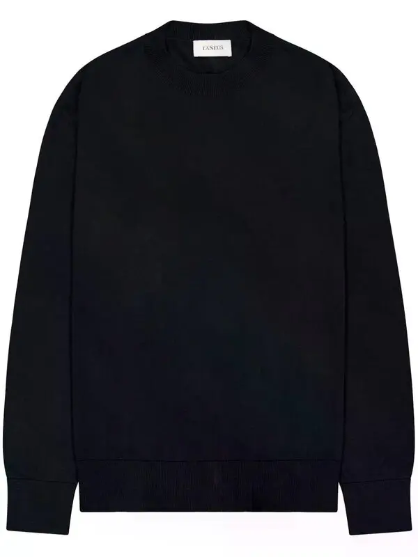 LANEUS Crew Neck Sweater - Black