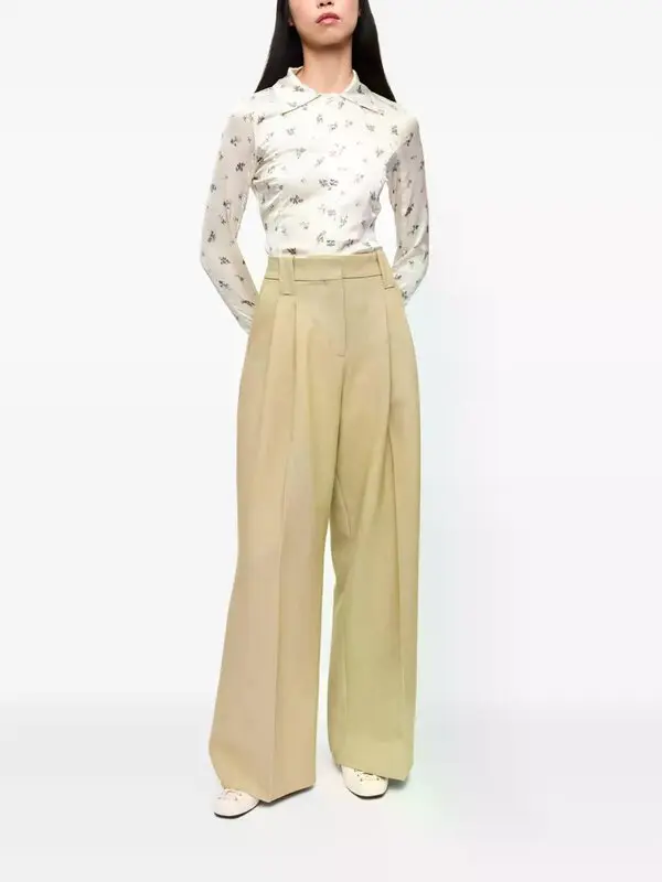 GANNI Appliqué Palazzo Trousers
