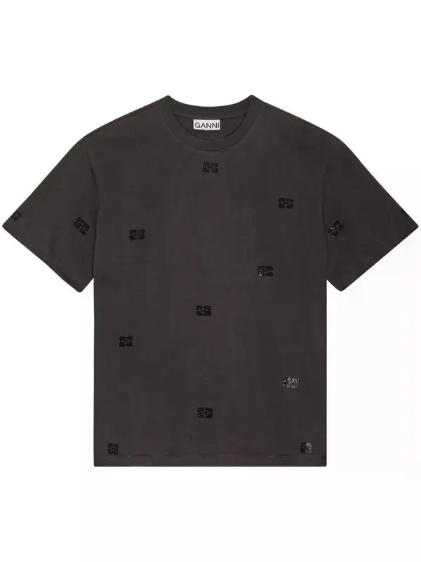 GANNI Logo-embellished T-shirt