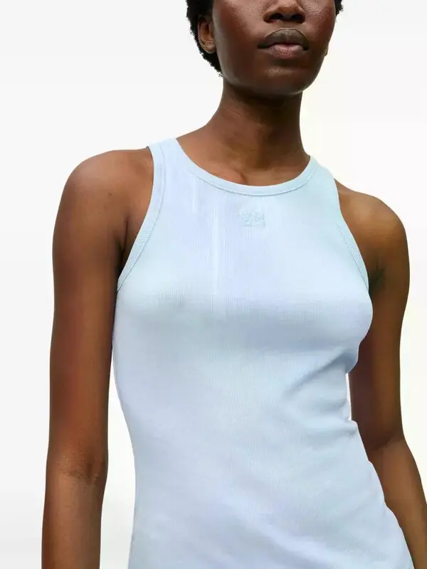 GANNI Logo-embroidered Tank Top