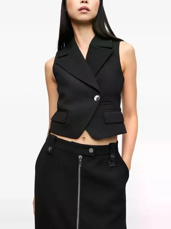 GANNI Double-breasted Cropped Waistcoat