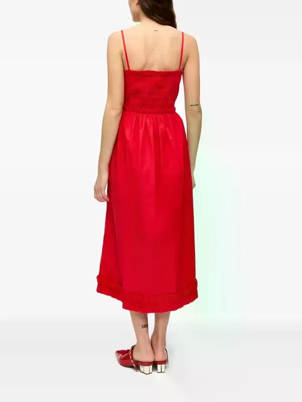 GANNI Midi Dress - Red