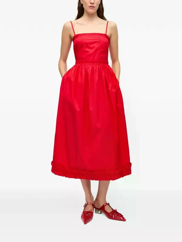 GANNI Midi Dress - Red