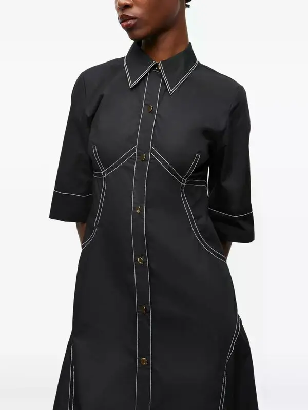 GANNI Contrasting Shirtdress