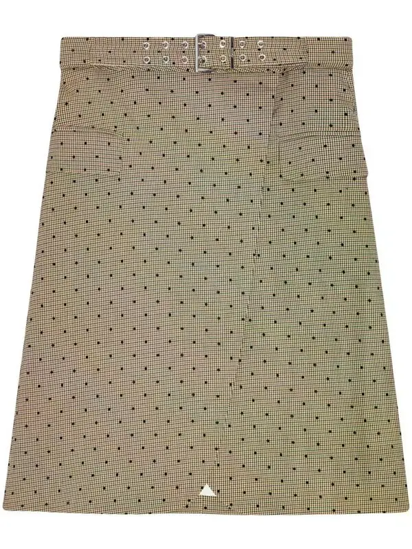 GANNI Polka Dot-print Wrap Skirt - Neutrals