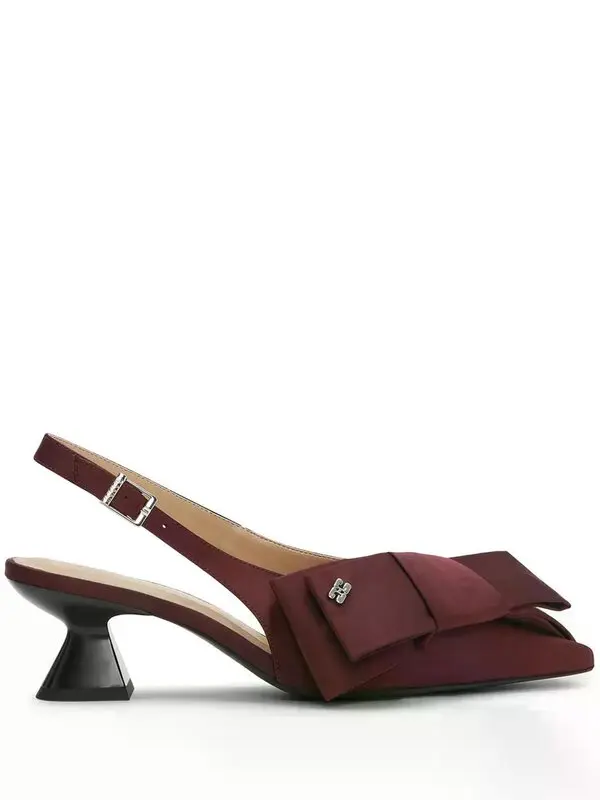 GANNI Bow-detail Pumps - Red