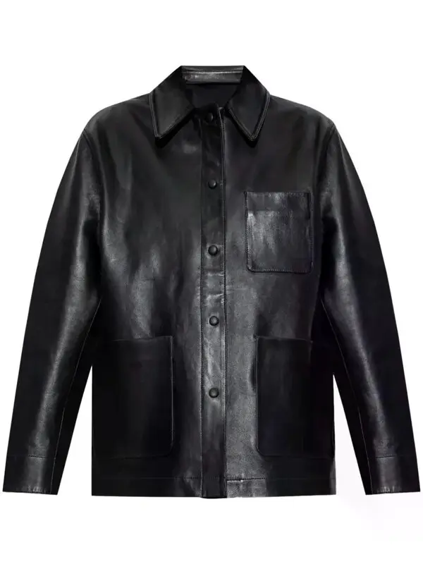 Officine Générale Patch-pocket Leather Jacket