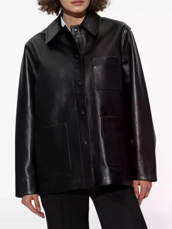 Officine Générale Patch-pocket Leather Jacket
