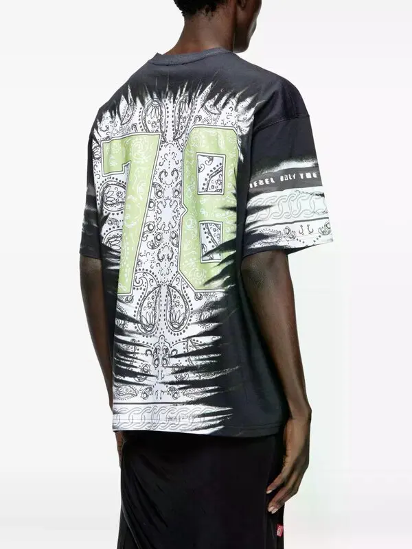 DIESEL® Bandana-print T-shirt - Black
