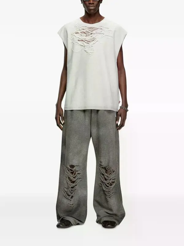 DIESEL® S-rub-sl Ripped-detailing T-shirt