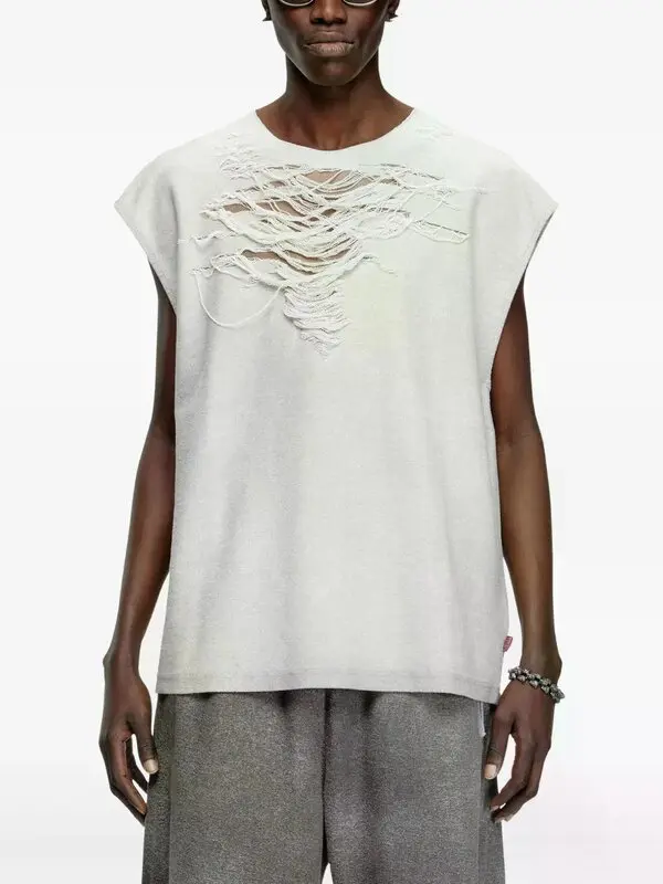 DIESEL® S-rub-sl Ripped-detailing T-shirt