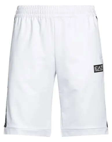 EA7 Cotton Blend Bermuda Shorts - White