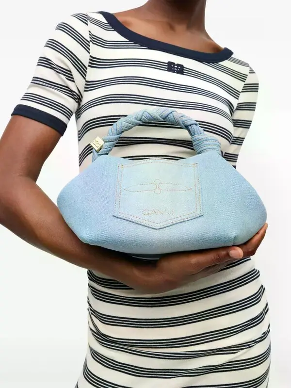 GANNI Small Denim Cross Body Bag