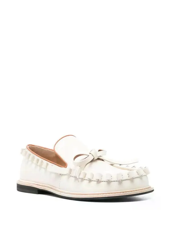 JW Anderson Bow-detail Leather Loafers