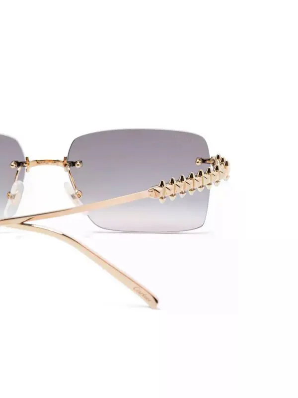 Cartier Rectangle-frame Sunglasses - Gold