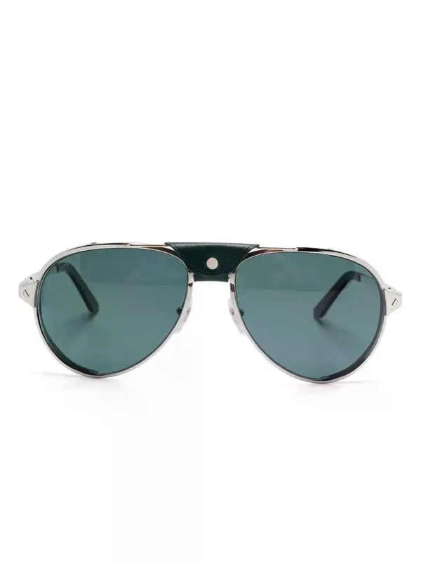 CARTIER Pilot-frame Sunglasses - Silver