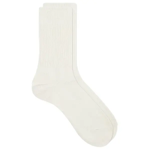 ROTOTO Organic Daily Ribbed Crew Sock 3 Pack - Ivory