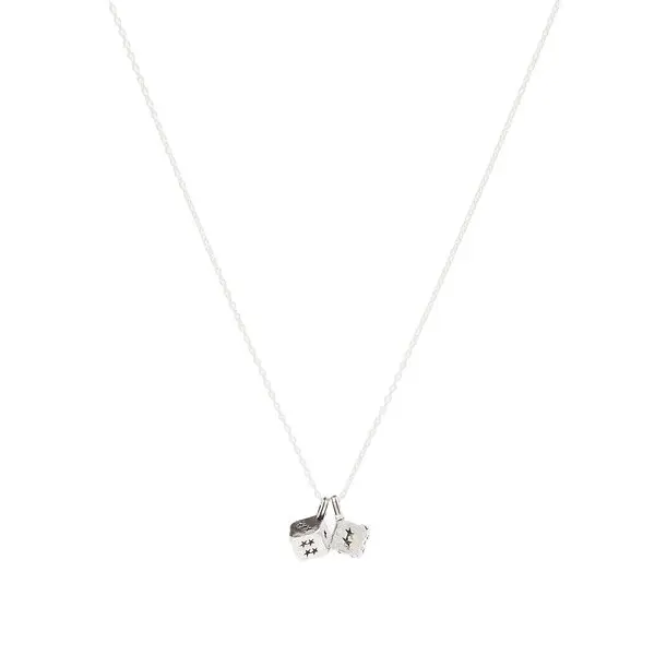 TWOJEYS Dice Pendant Necklace - Silver