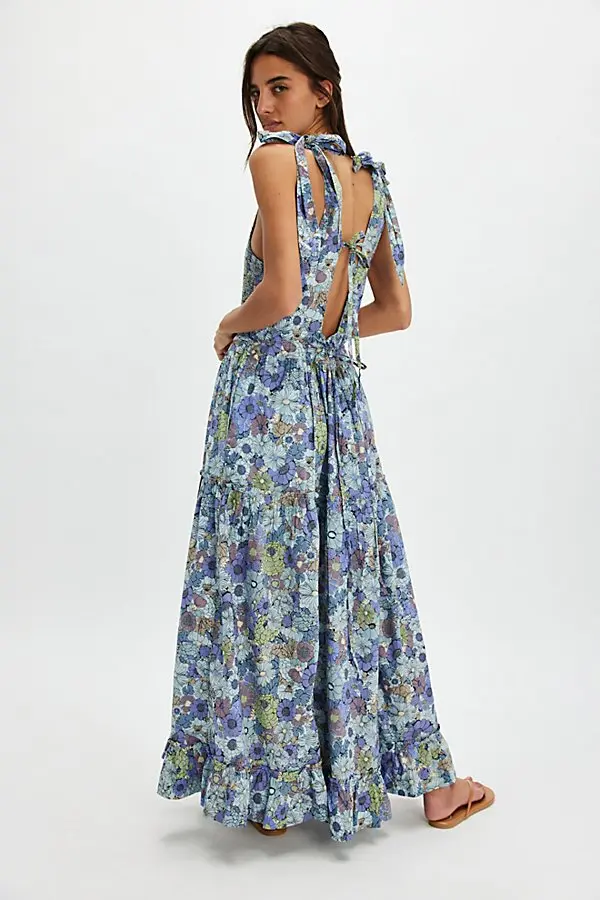 BALI Eternal Sunshine Maxi Dress - Blue Combo