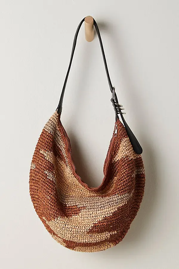 Free People Santorini Straw Tote Bag - Neutral Mix