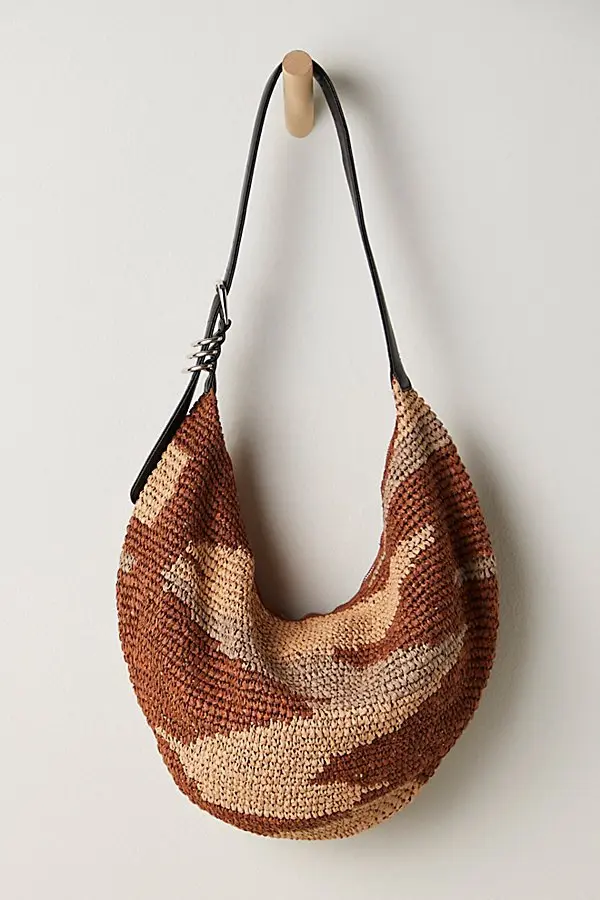 Free People Santorini Straw Tote Bag - Neutral Mix