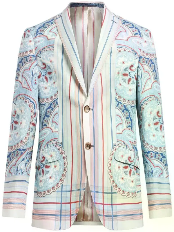 Etro Paisley-print Blazer - Blue