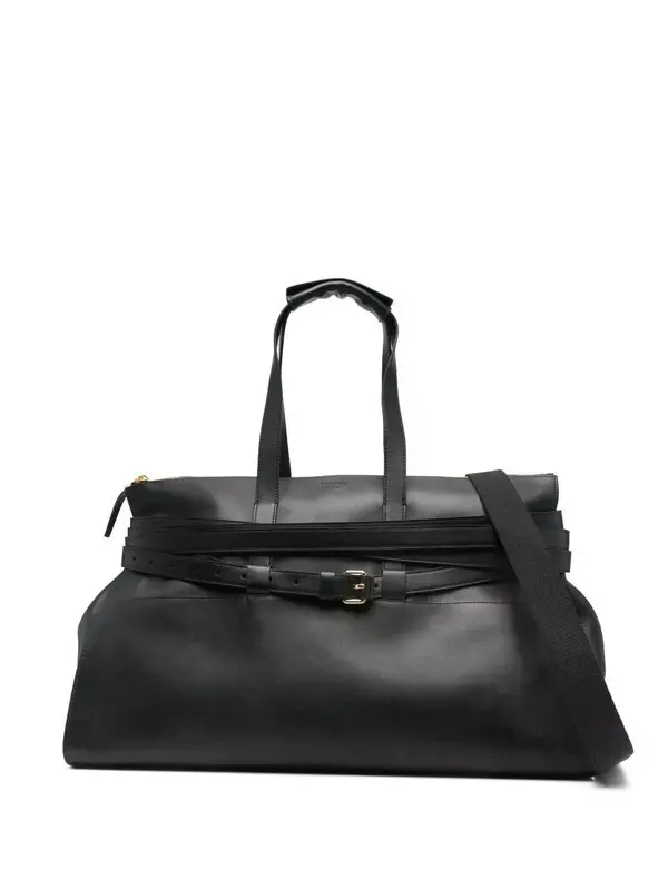 Moschino Leather Holdall - Black