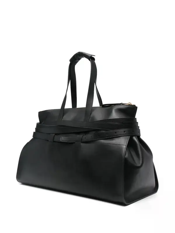 Moschino Leather Holdall - Black