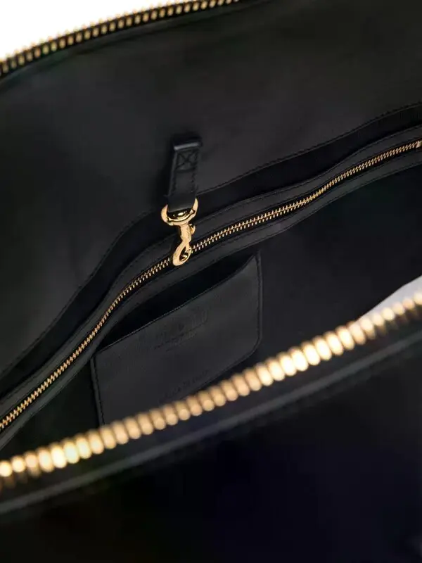 Moschino Leather Holdall - Black