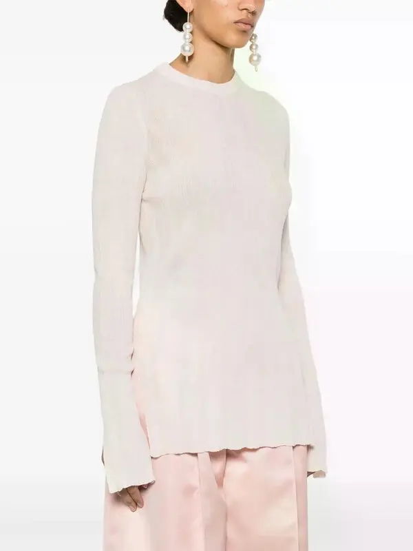 JIL SANDER Fine-ribbed Top