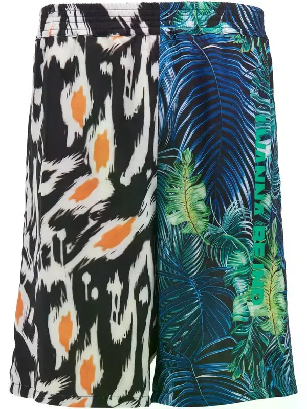 INDACUM Botanical-print Shorts - Black