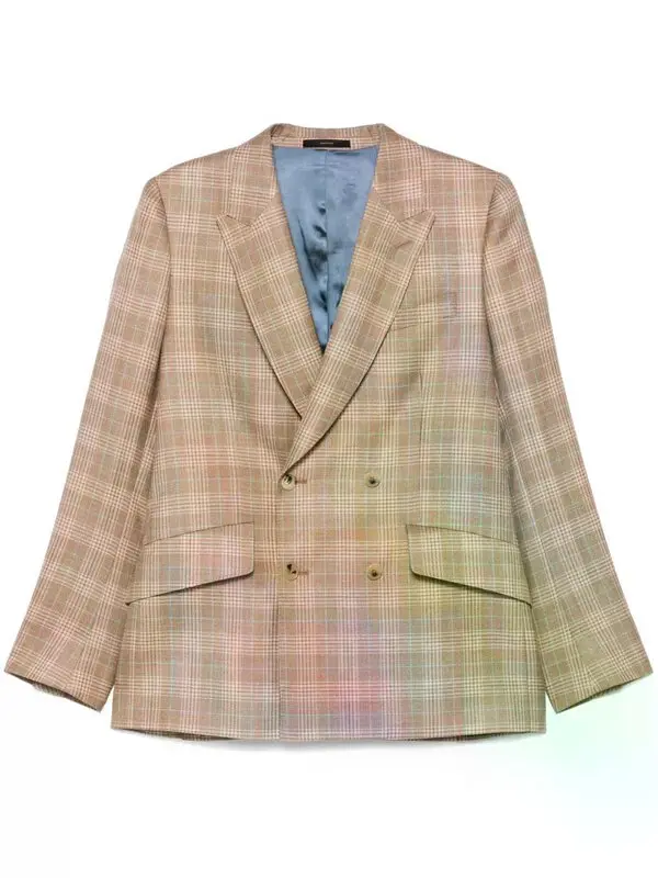 Paul Smith Checked Double-breasted Blazer