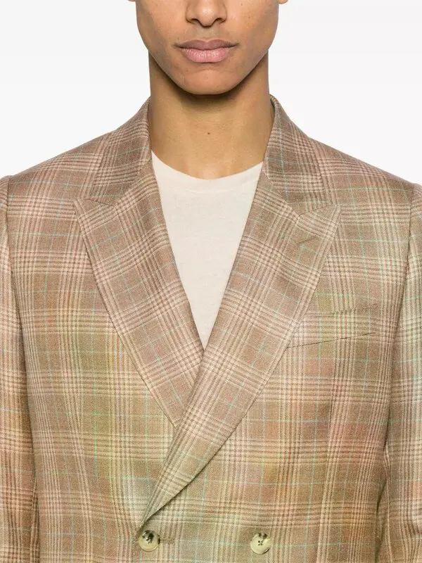 Paul Smith Checked Double-breasted Blazer