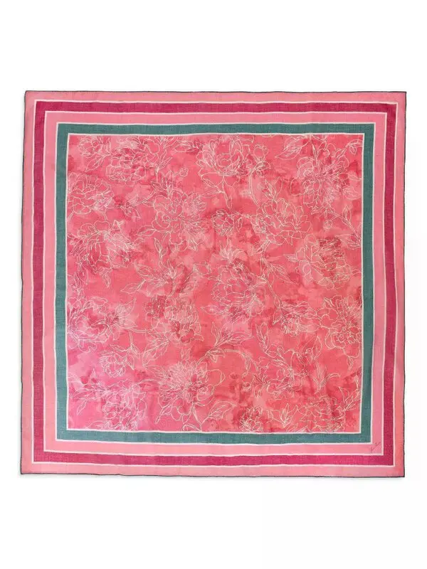Loro Piana Floral-print Scarf - Pink