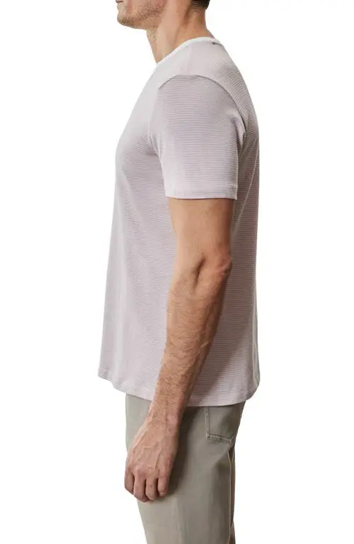 Robert Barakett Fitch Feeder Stripe Rib Trim T-shirt - Coral