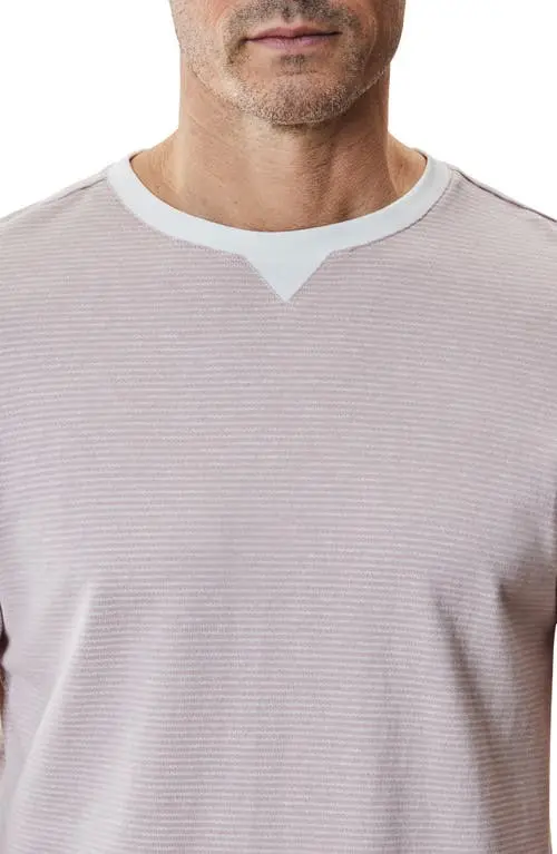 Robert Barakett Fitch Feeder Stripe Rib Trim T-shirt - Coral