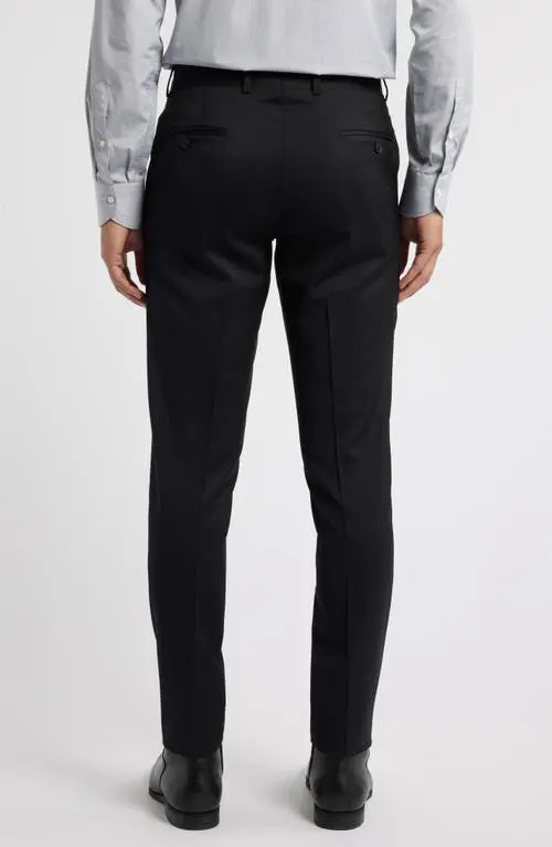 ALLSAINTS Ross Slim Fit Taper Leg Stretch Wool Pants - Black