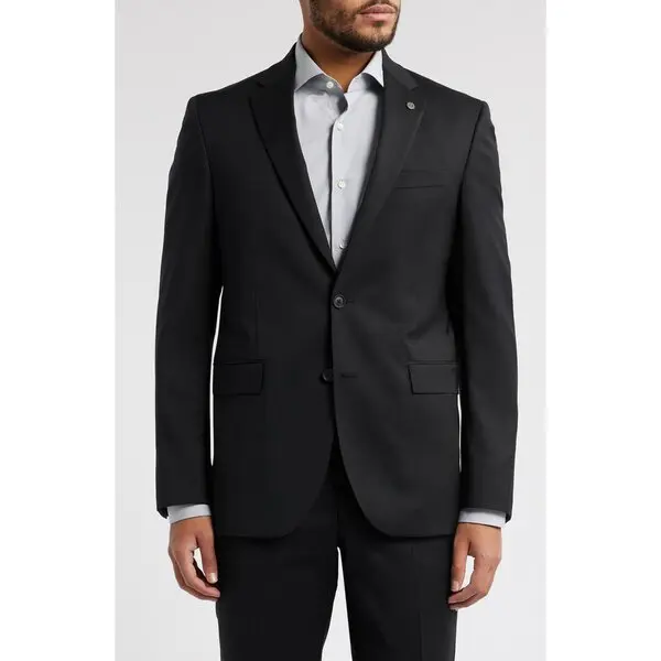 ALLSAINTS Ross Slim Fit Stretch Wool Suit Jacket - Black