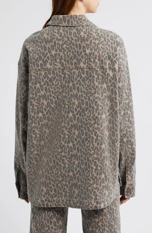 HIDDEN JEANS Cheetah Print Oversized Shacket