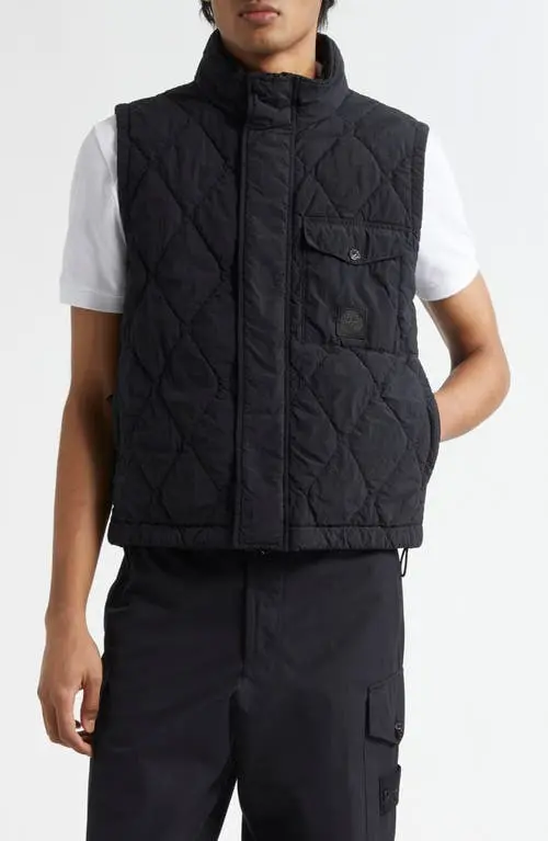 Stone Island Ghost Diamond Quilted Puffer Vest - V0029 Black