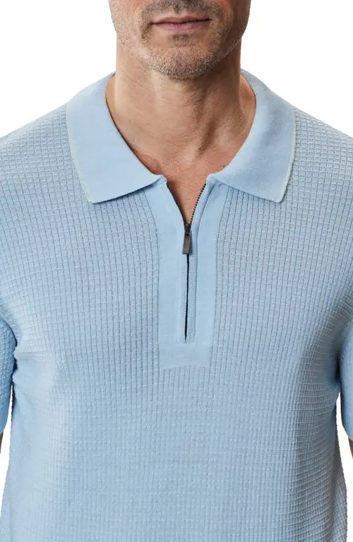 Robert Barakett Denton Short Sleeve Zip Organic Cotton Sweater Polo