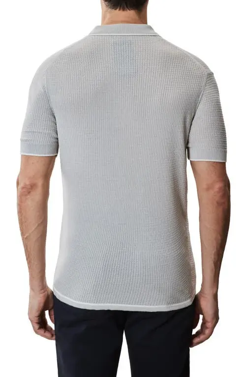 Robert Barakett Denton Short Sleeve Zip Organic Cotton Sweater Polo