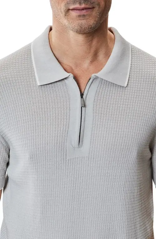 Robert Barakett Denton Short Sleeve Zip Organic Cotton Sweater Polo