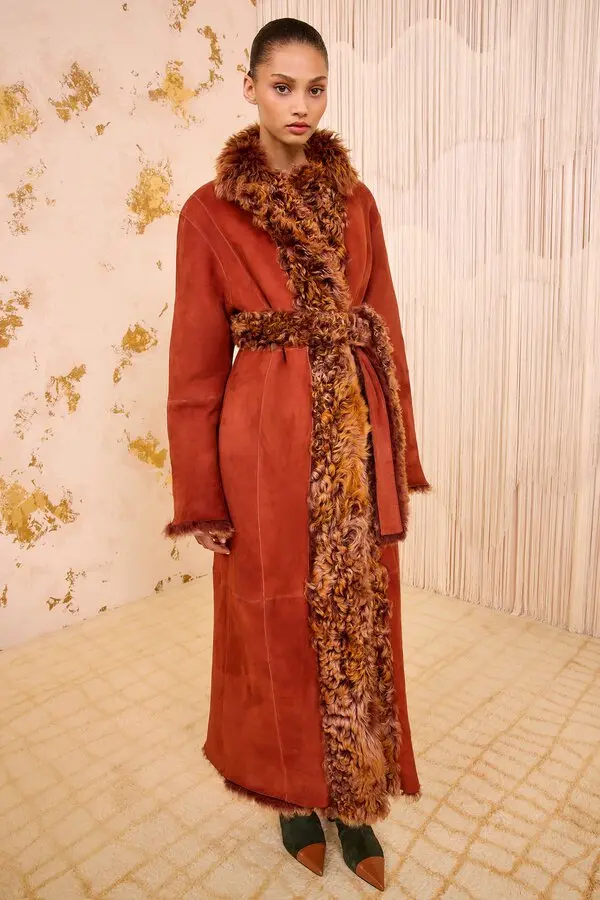 Ulla Johnson Ceryse Long Shearling Coat