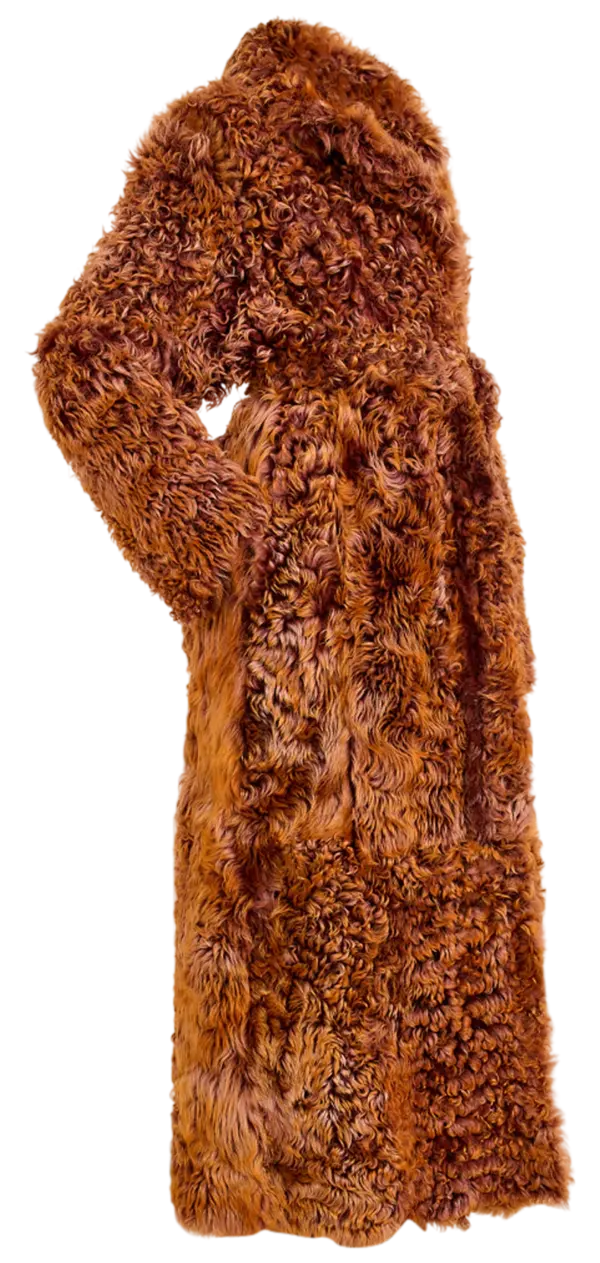 Ulla Johnson Ceryse Long Shearling Coat - Umber