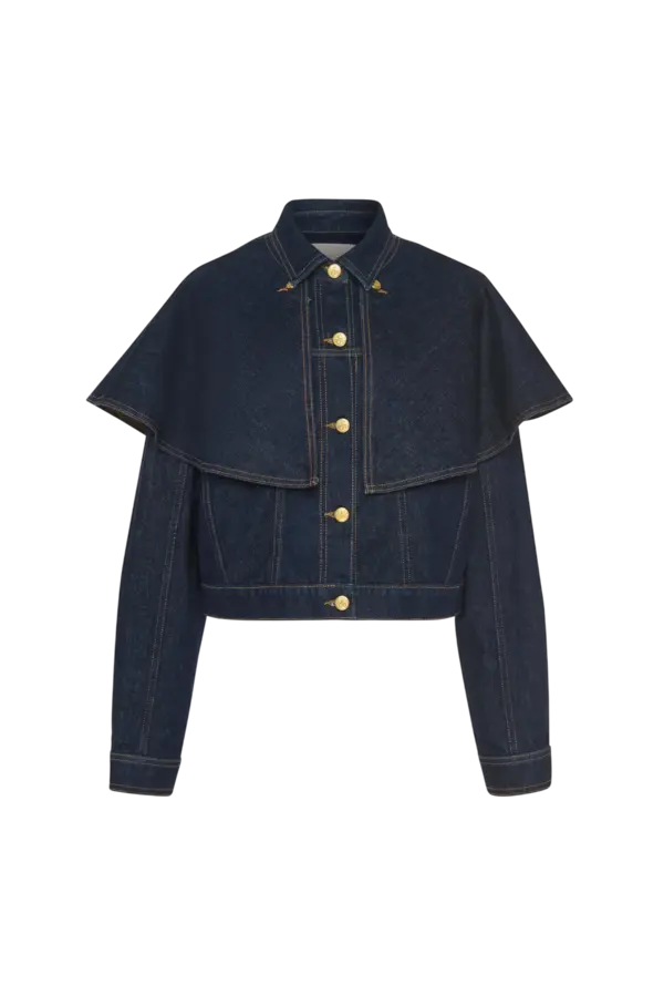 Ulla Johnson Agata Denim Cape Jacket