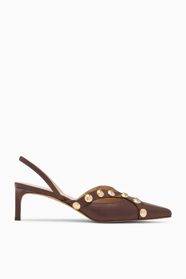 Ulla Johnson Vendome Studded Kitten Heel - Sequoia