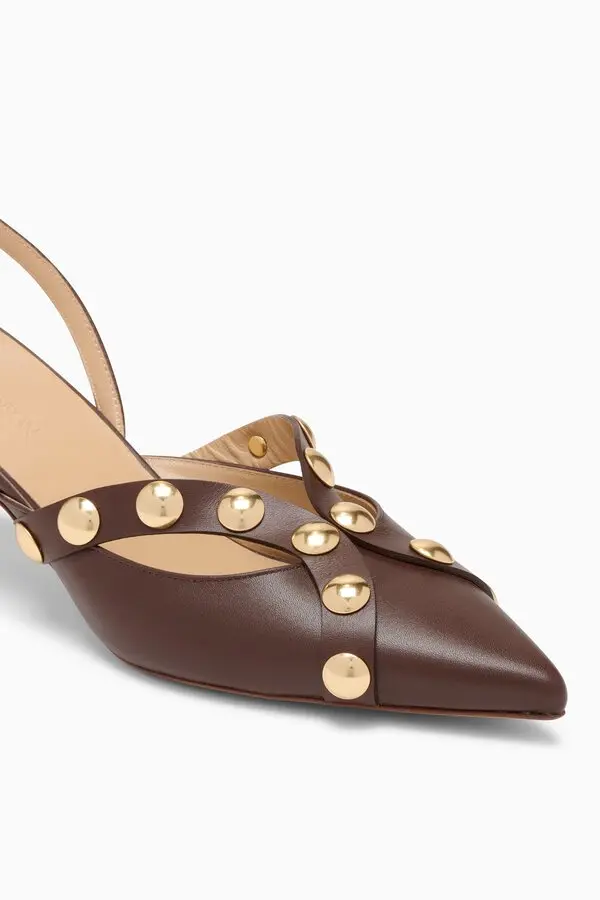 Ulla Johnson Vendome Studded Kitten Heel - Sequoia