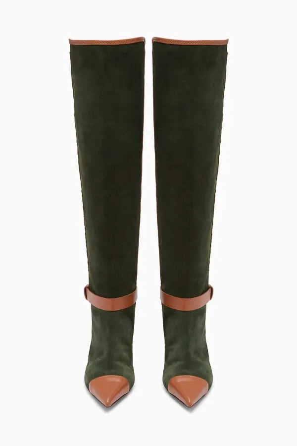 Ulla Johnson Kiki Patchwork Over-the-knee Boots - Militaire Mixte